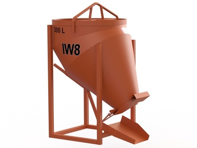 Balde 300L Descarga Lateral de Concreto para Gruas