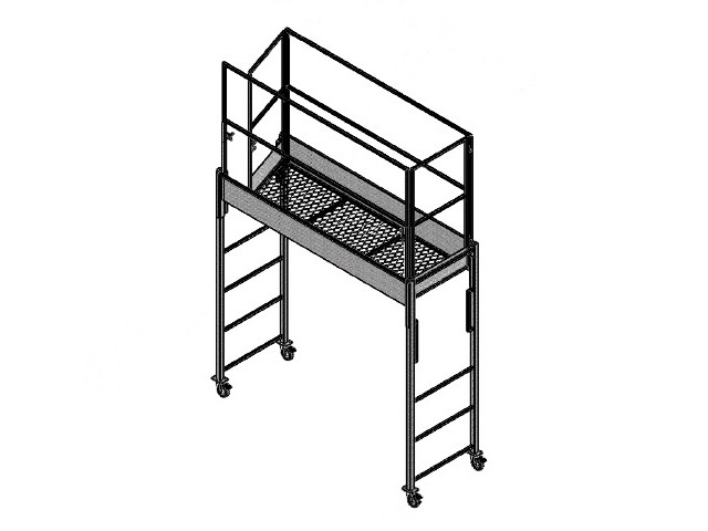 Andaime Modular Estreito com Regulagens de Altura