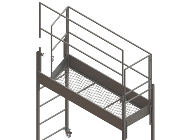 Andaime Modular Estreito com Regulagens de Altura